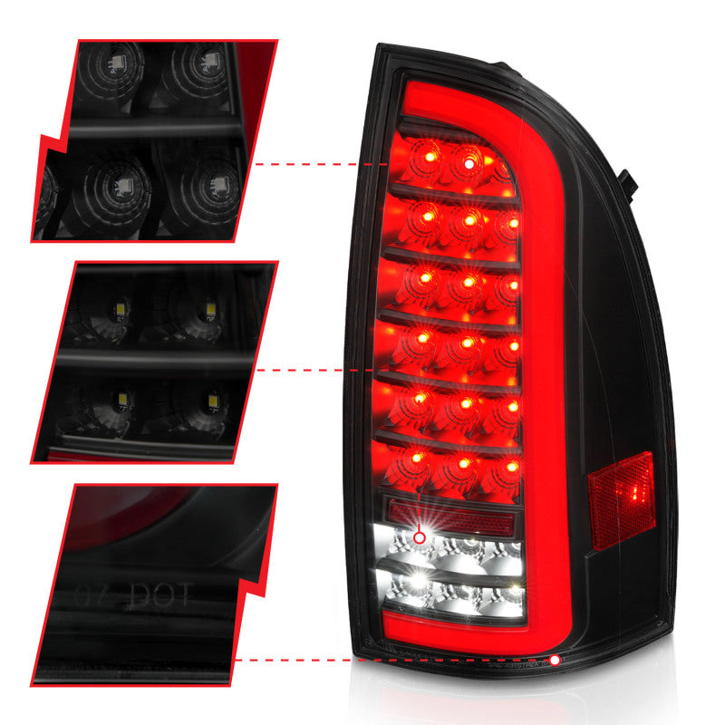 ANZO 05-15 Toyota Tacoma Full LED Tail Lights w/Light Bar Sequential B – SR1 Performance