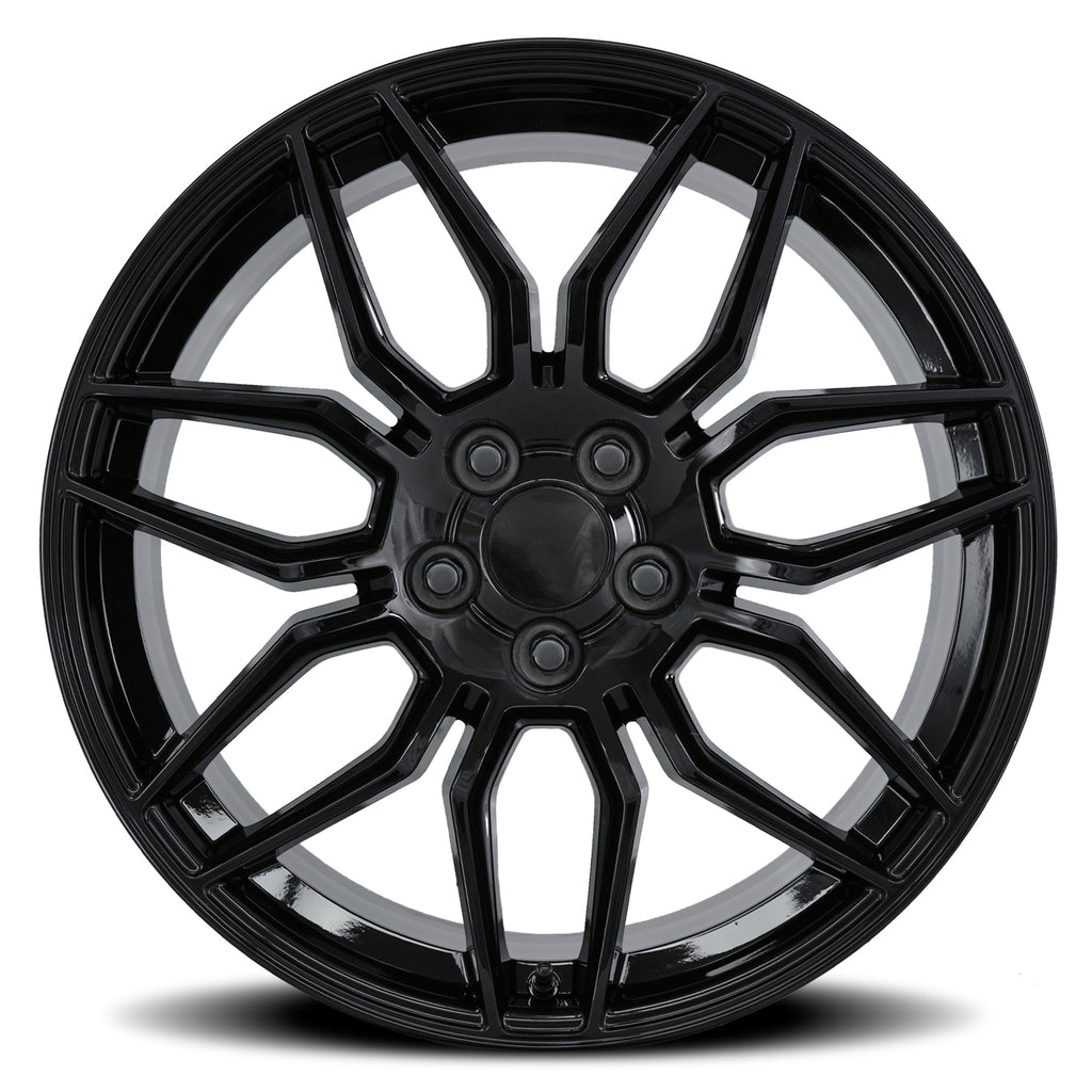 FR 401 – C8 ZO6 CORVETTE REPLICA WHEELS-Gloss Black 20x12 5x4.75 + 59 – SR1 Performance