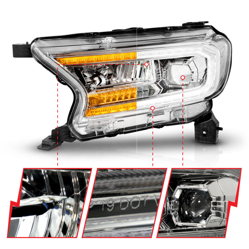 ANZO 19-23 Ford Ranger Full LED Projector Headlights w/ Initiation & S – SR1 Performance