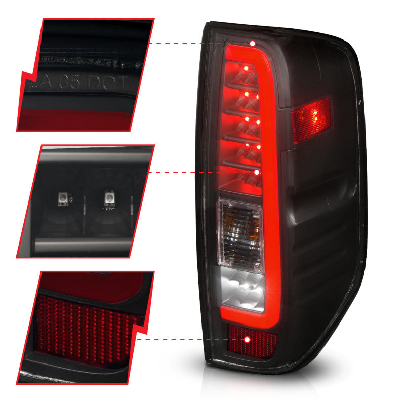 ANZO 2005-2021 Nissan Frontier LED Taillights Black Housing/Smoke Lens – SR1 Performance