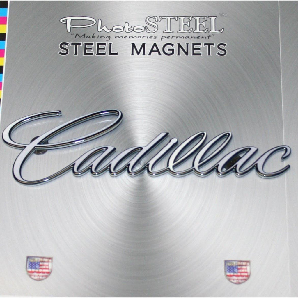 Cadillac Script Metal Emblem Magnet Emblem 6" x 1.5" – SR1 Performance
