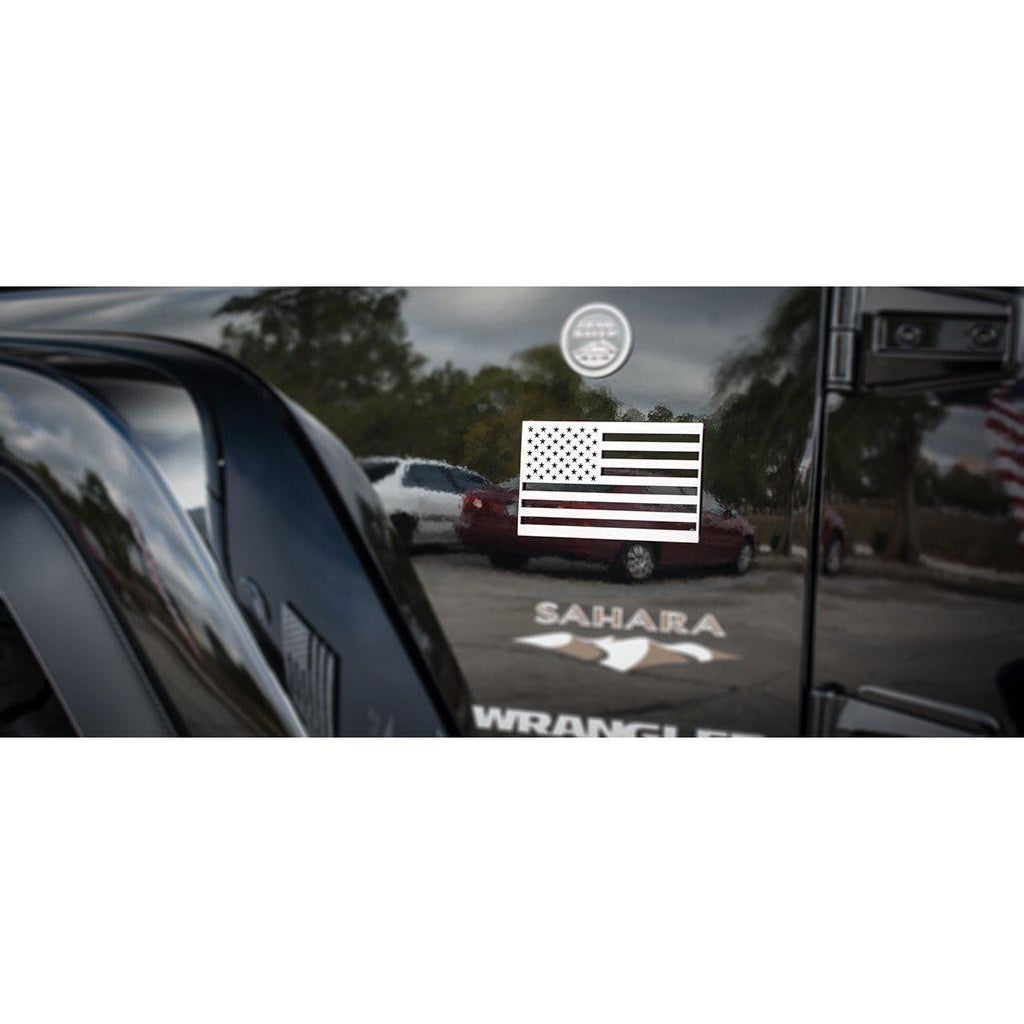 Jeep Stainless Steel American Flag Emblem Decal – SR1 Performance