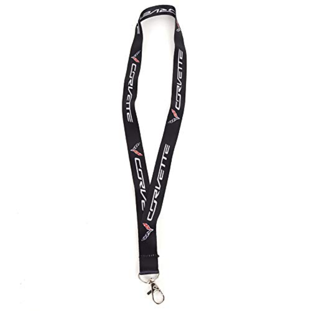 C7 Corvette Lanyard - Black with Corvette Script & Corvette Flags – SR1 ...
