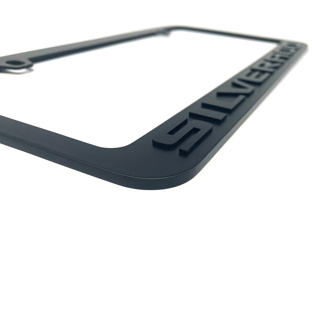Silverado License Plate Frame - Black with Black Logo – SR1 Performance