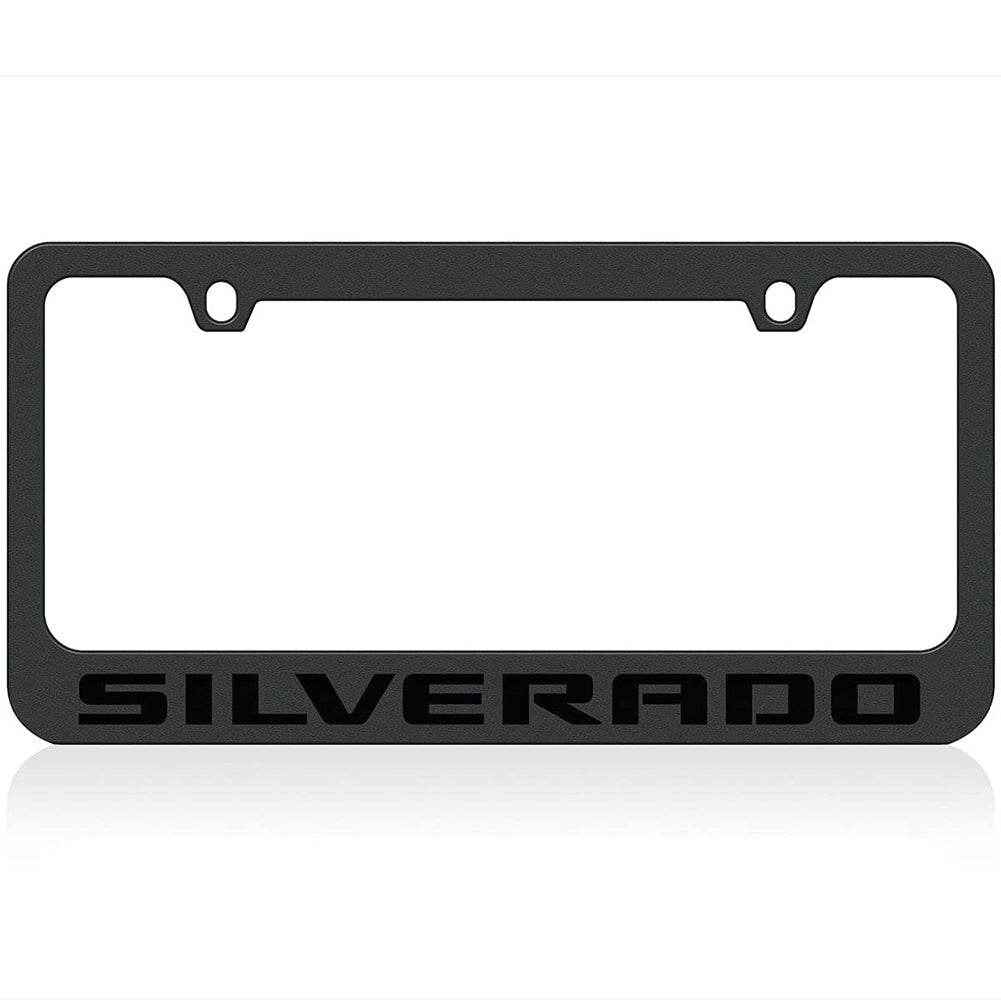 Silverado License Plate Frame - Black with Black Logo – SR1 Performance
