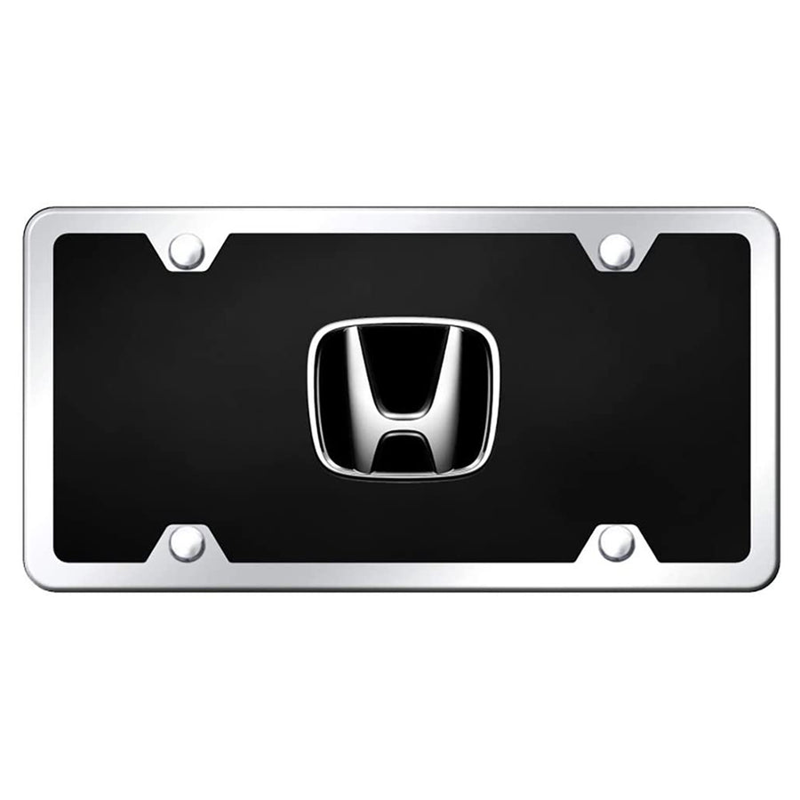 Honda License Plate Kit - Chrome Frame on Black Acrylic Plate – SR1 ...