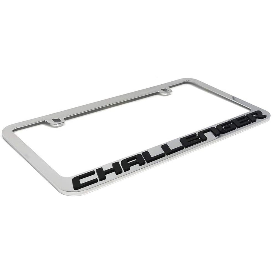 Dodge Challenger License Plate Frame - Chrome with Black – SR1 Performance
