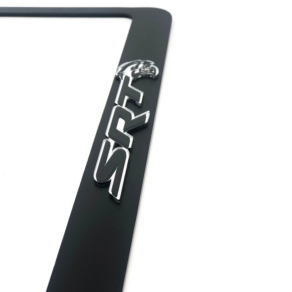 Dodge SRT Hellcat License Plate Frame - Black with Mirrored Logo – SR1 ...