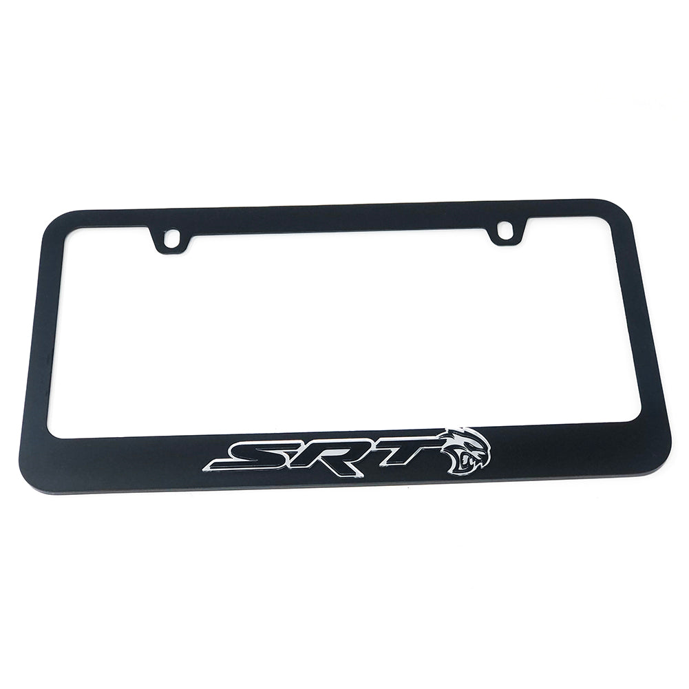 Dodge SRT Hellcat License Plate Frame - Black with Mirrored Logo – SR1 ...