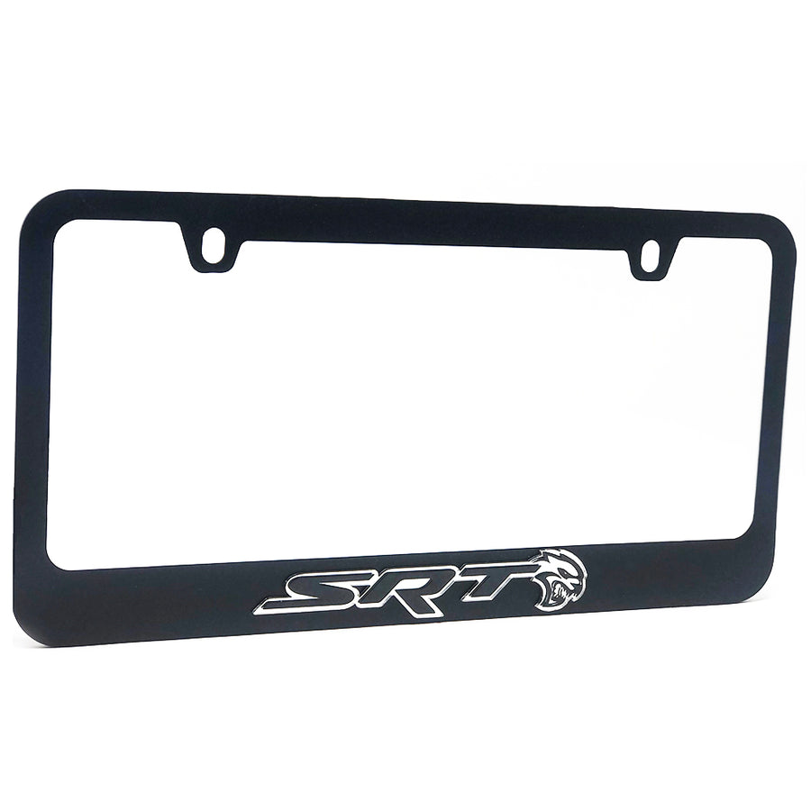 Dodge SRT Hellcat License Plate Frame - Black with Mirrored Logo – SR1 ...