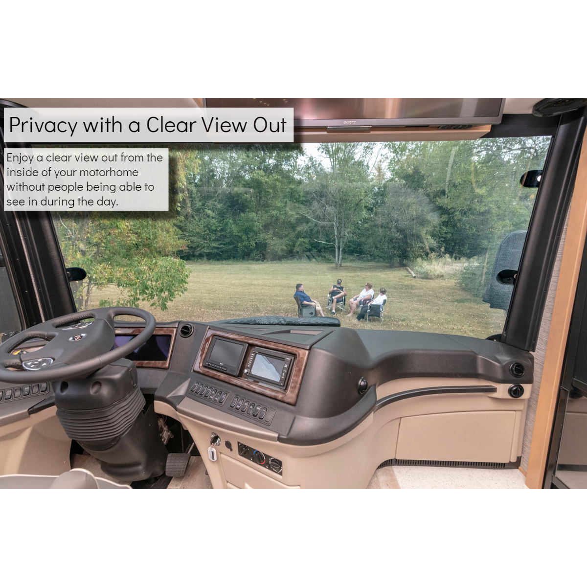 2007-2025 Super C RV/Motorhome Exterior Windshield Sun Shade by Magne ...