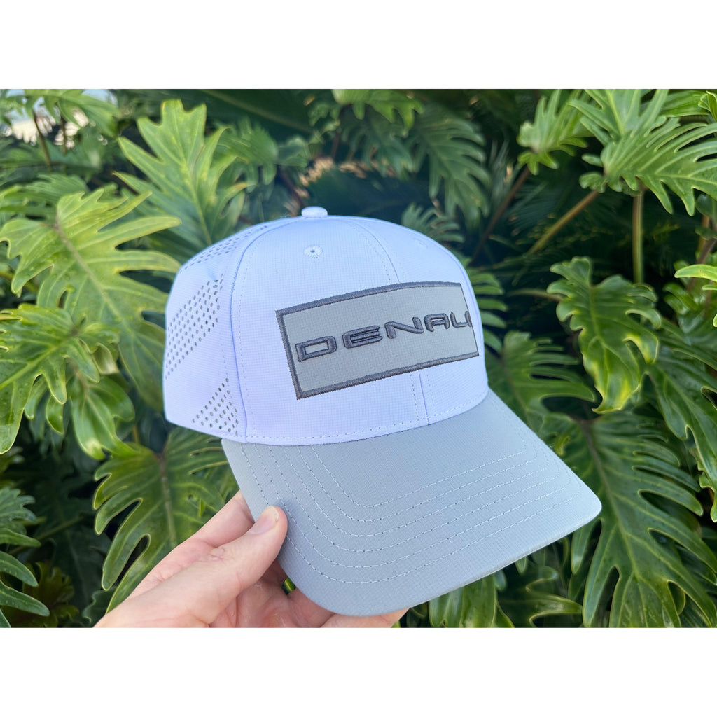 GMC Denali Perforated Cap - White Nylon Structured Hat – SR1 Performance