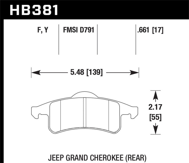 Hawk 99-04 Jeep Grand Cherokee LTS Street Rear Brake Pads – SR1 Performance