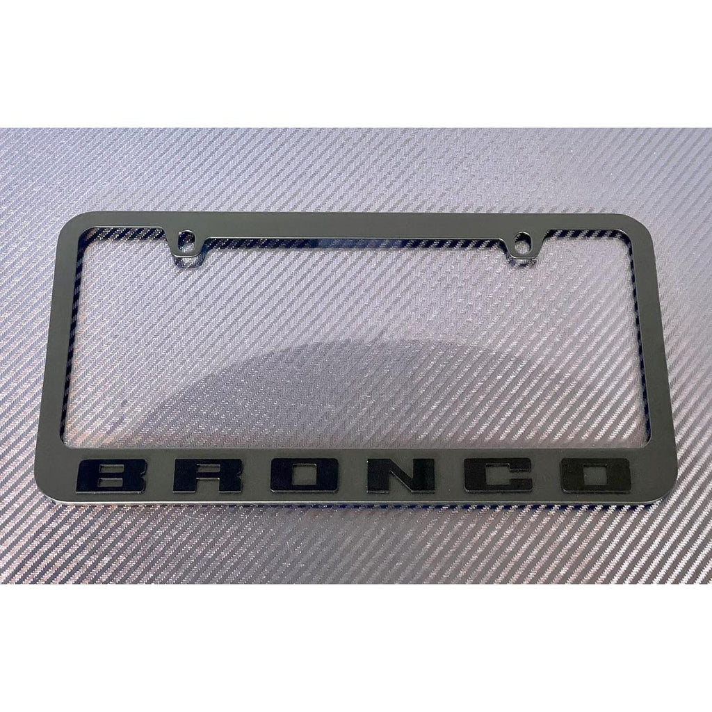 2021-2025 Ford Bronco License Plate Frame - Black with Black Logo – SR1 ...