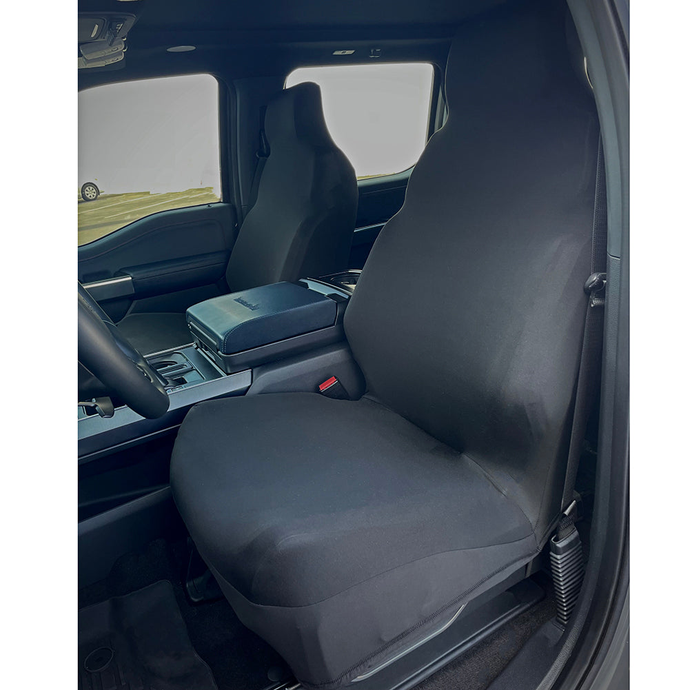 Ford Raptor, F150 & F250 Seat Covers - Stretch Satin - Black – SR1 ...