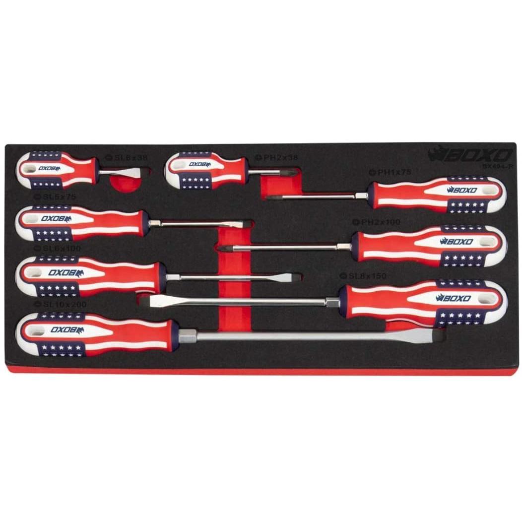 Boxo Limited Edition 8-Piece American Flag Handle Screwdriver Set – SR1 ...