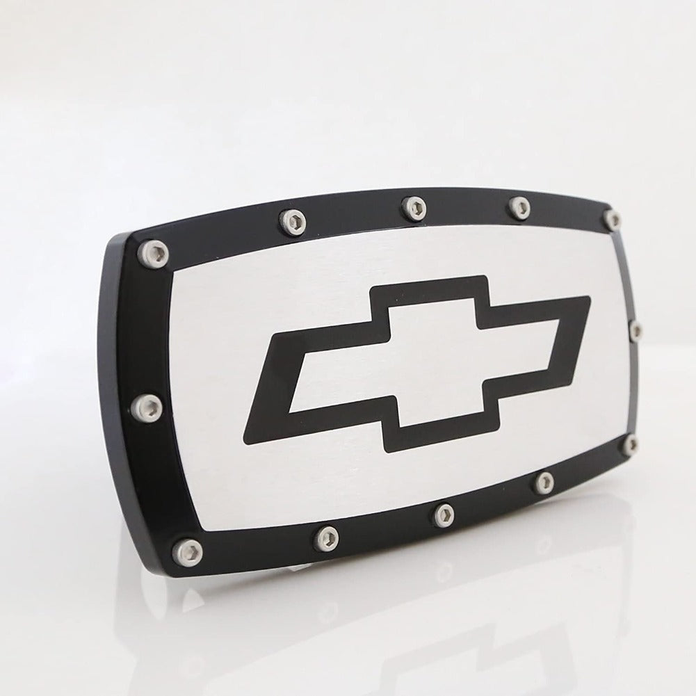 Chevrolet Bowtie Tow Hitch Cover - Billet Aluminum with Black Trim ...