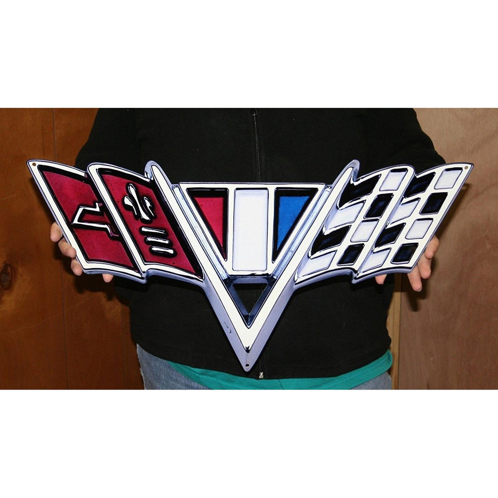 1964-67 Chevelle V-Flag Large Metal Sign - 24" x 13" – SR1 Performance