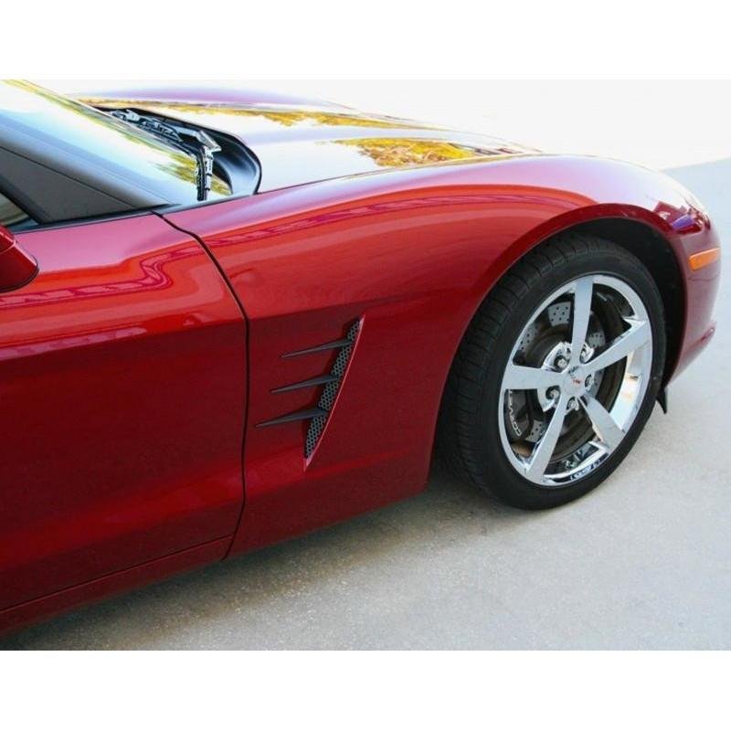 Corvette Side Vent Perforated Grilles with Spears - Blakk Stealth : 20 ...