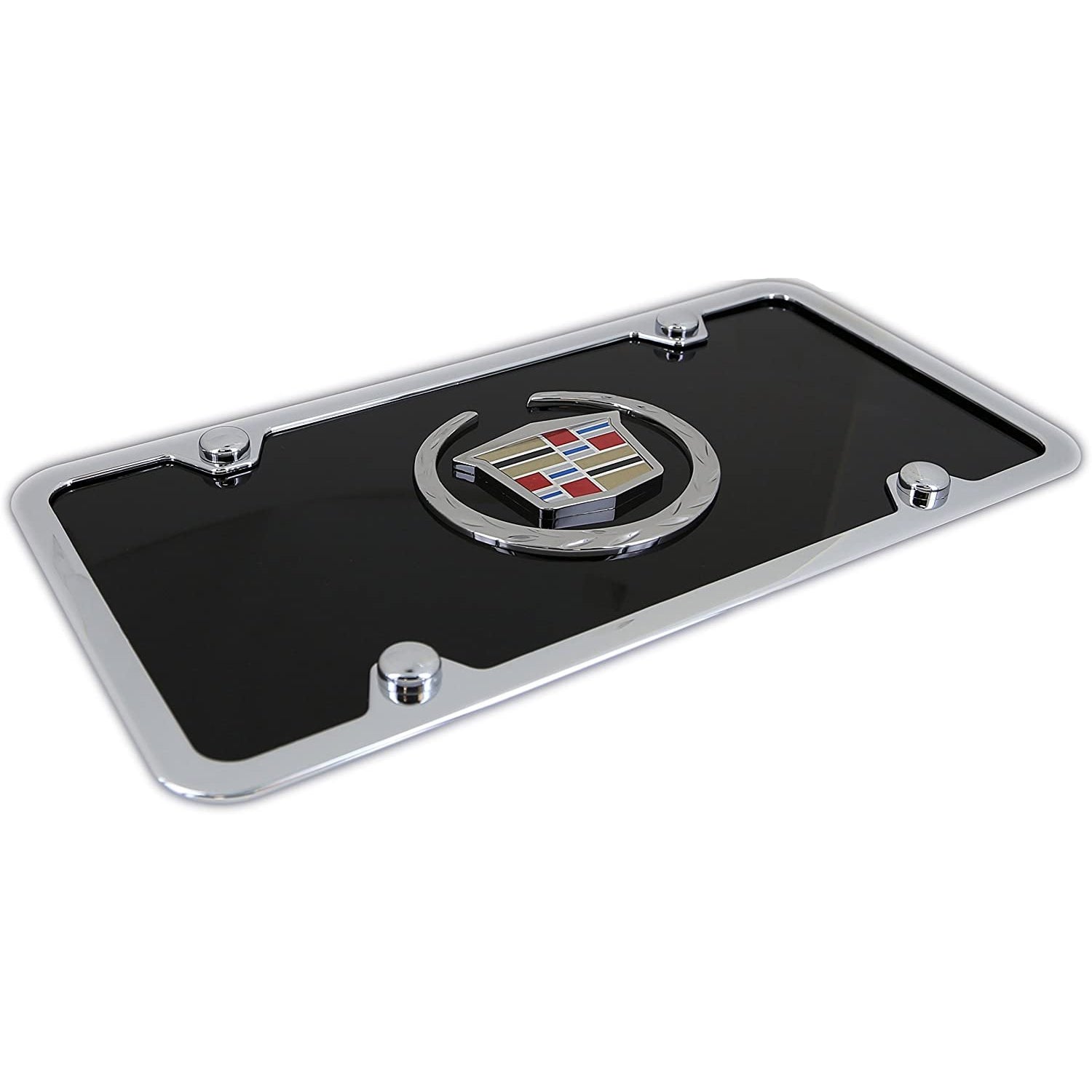Cadillac License Plate Kit - Chrome Frame on Black Acrylic Plate – SR1 ...