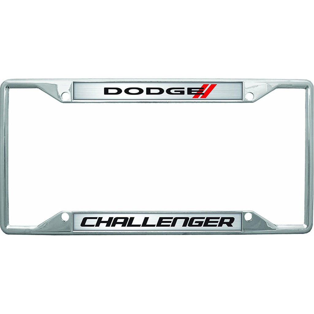 Dodge Challenger License Plate Frame with Stripes – SR1 Performance
