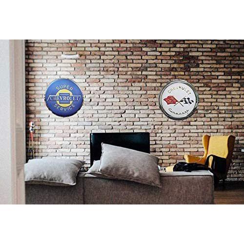 1963-1967 C2 Corvette Crossed Flags Stainless Steel Wall Hanging Sign ...