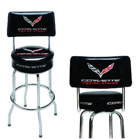 C7 Corvette Racing Counter/Pub Stool w/Back – SR1 Performance