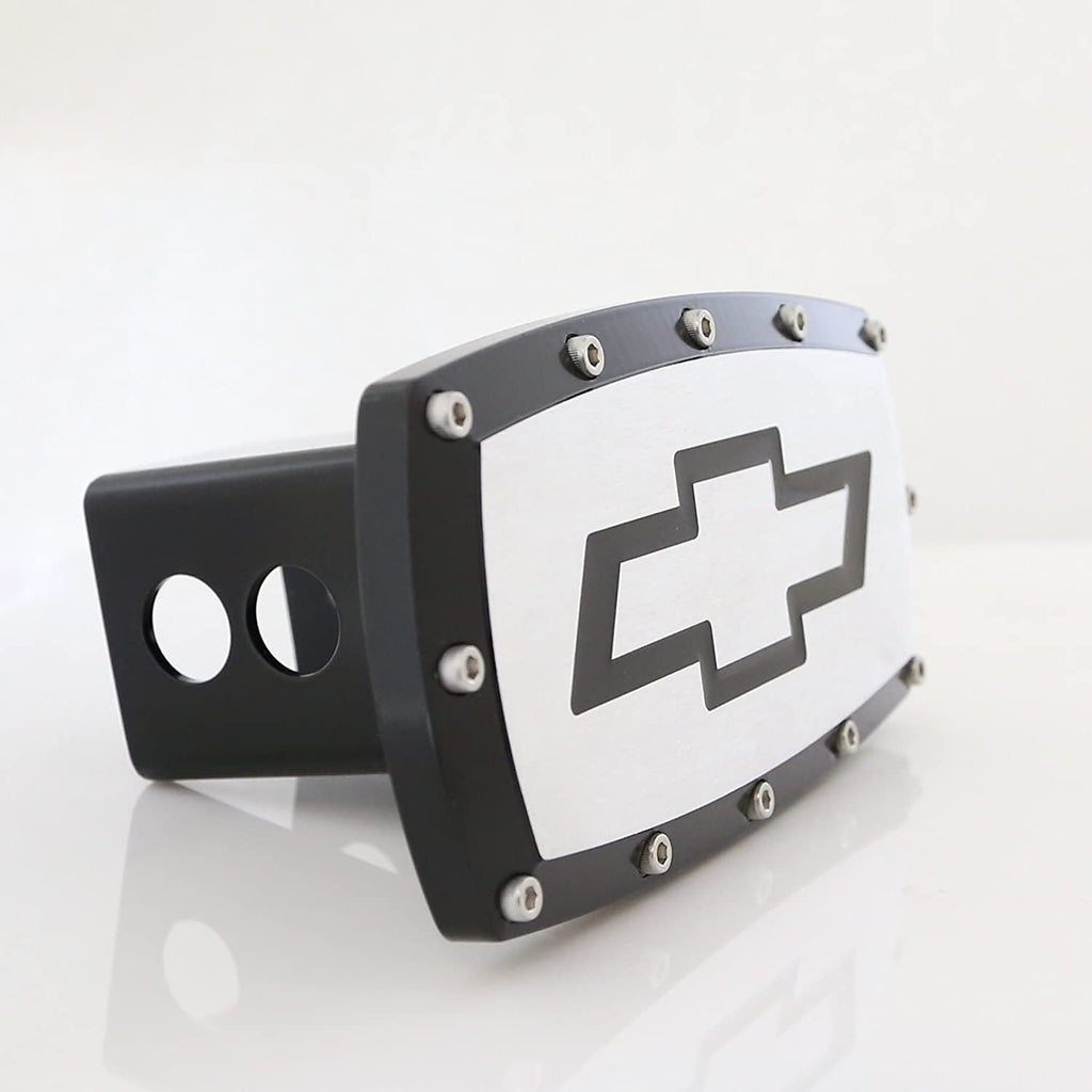 Chevrolet Bowtie Tow Hitch Cover - Billet Aluminum with Black Trim ...