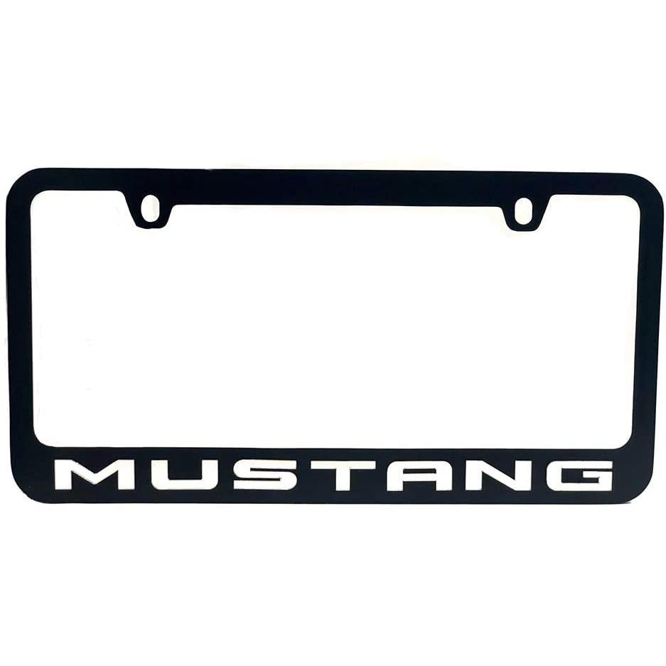 Ford Mustang License Plate Frame - Black with Mirrored Script – SR1 ...