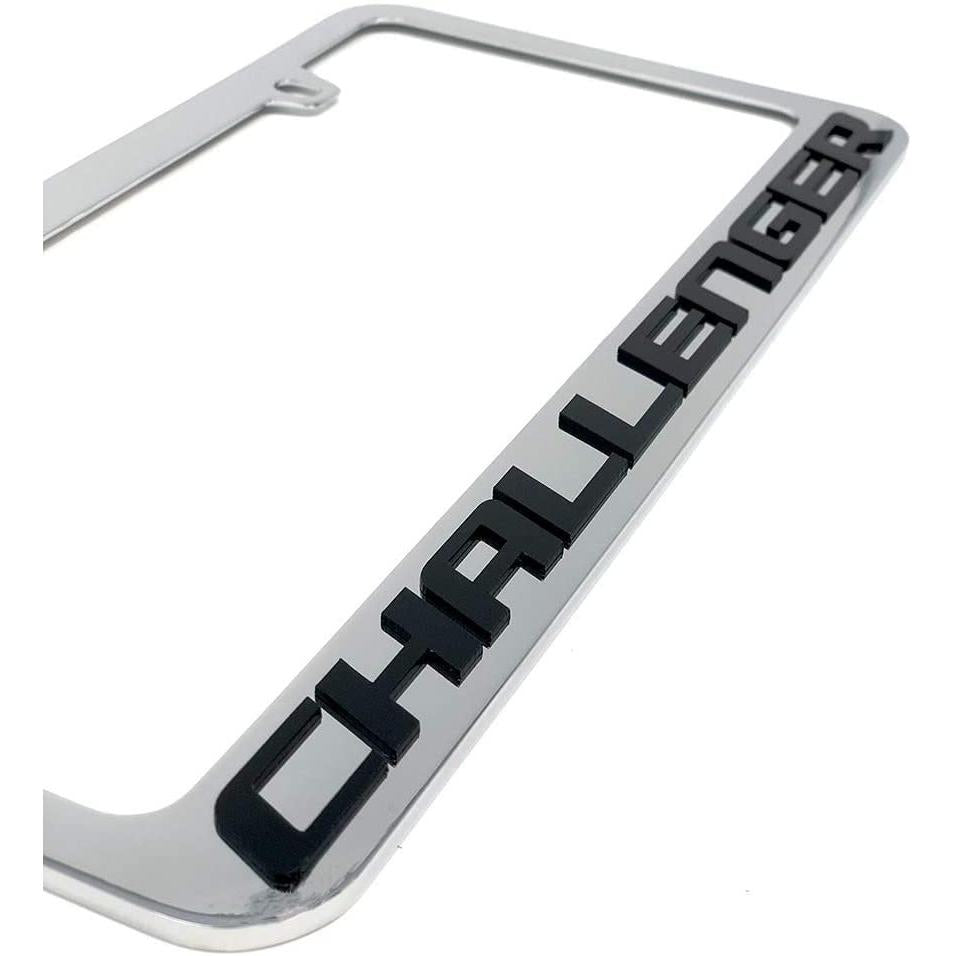 Dodge Challenger License Plate Frame - Chrome with Black – SR1 Performance