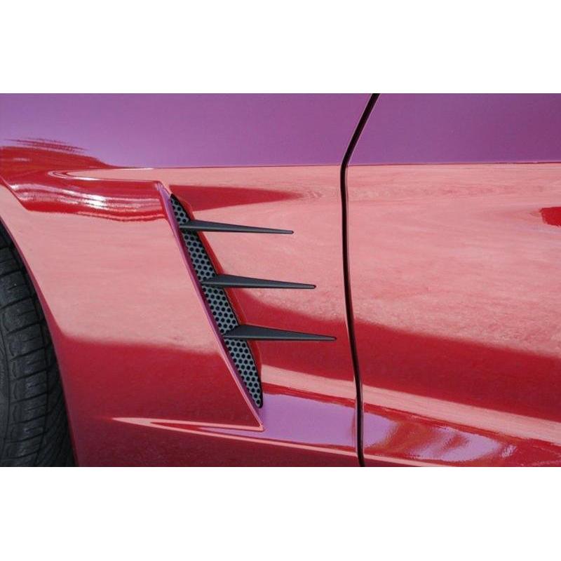Corvette Side Vent Perforated Grilles with Spears - Blakk Stealth : 20 ...