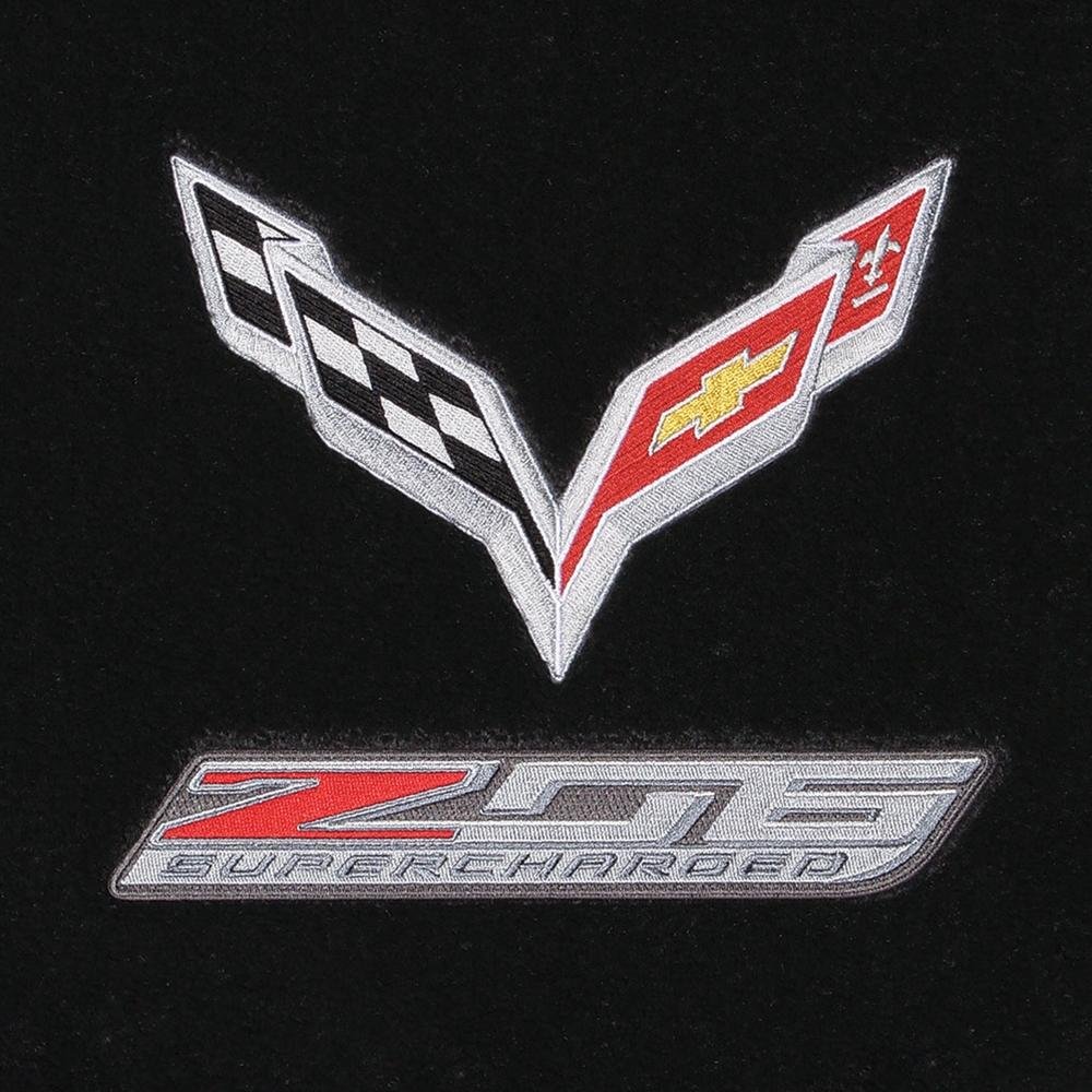 C7 Corvette Z06 Floor Mats- Flags w/ Z06 Supercharged Logo: Black – SR1 ...