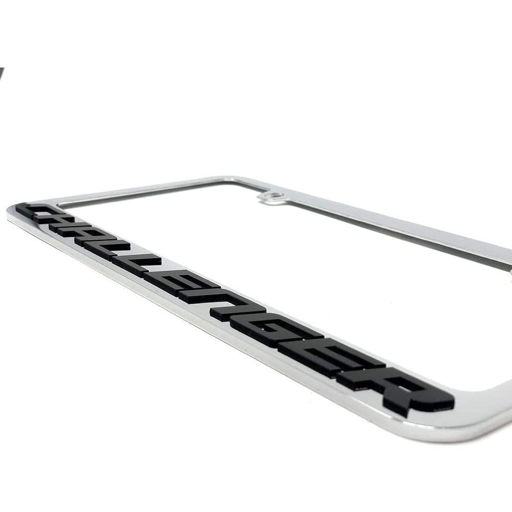 Dodge Challenger License Plate Frame - Chrome with Black – SR1 Performance