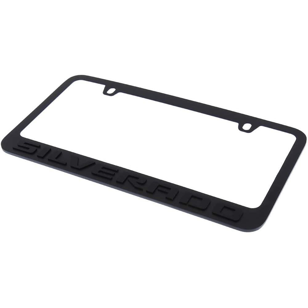 Silverado License Plate Frame - Black with Black Logo – SR1 Performance