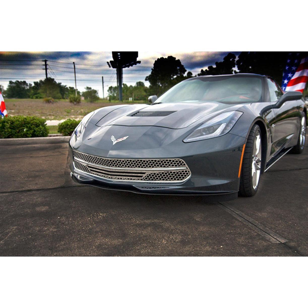 2014-2017 C7 Corvette Stingray - 3pc Retro Matrix Series Front Grille ...